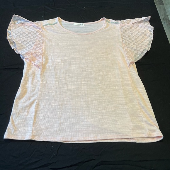 retrology | Tops | Womans Xl Light Pink Top Wrhinestones | Poshmark